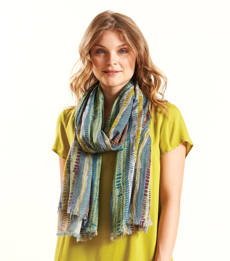 Stripe Viscose Scarf by Nomads