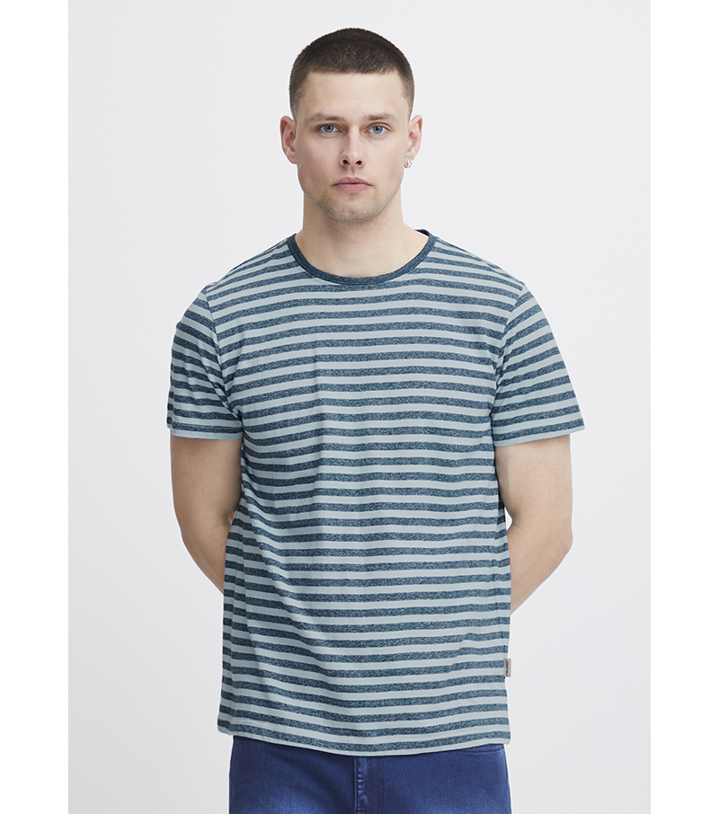 Striped Mens Short Sleeved Shirt - Blend